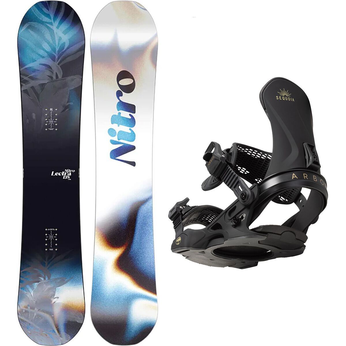 Nitro Lectra Cam-Out Snowboard + Arbor Sequoia Binding - Women's ...