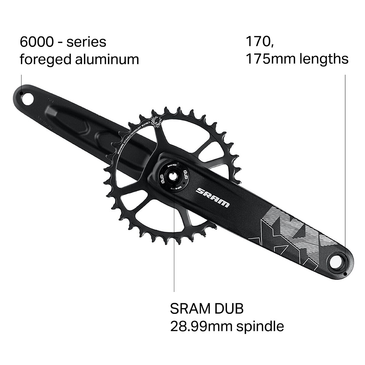 SRAM NX Eagle DUB Crankset - Bike