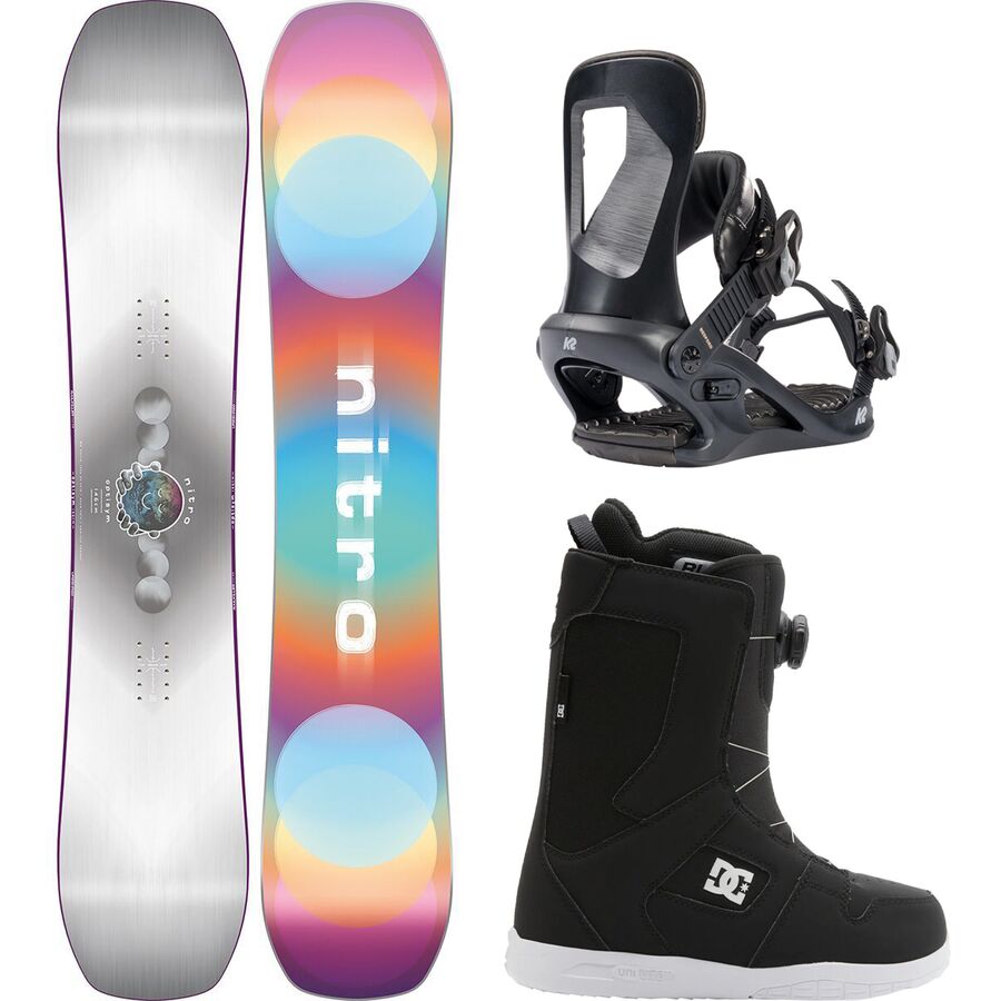 Nitro Optisym Snowboard + K2 Bedford Binding + DC Phase BOA Boot ...