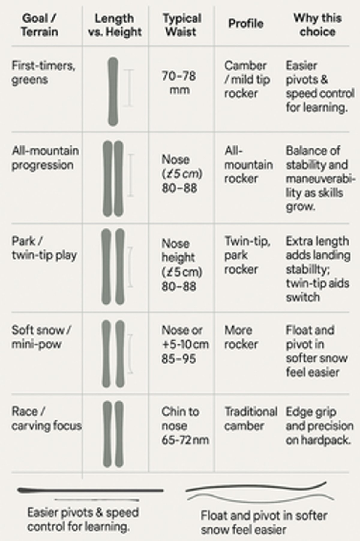 Kids' Ski Size Chart | Level Nine Sports